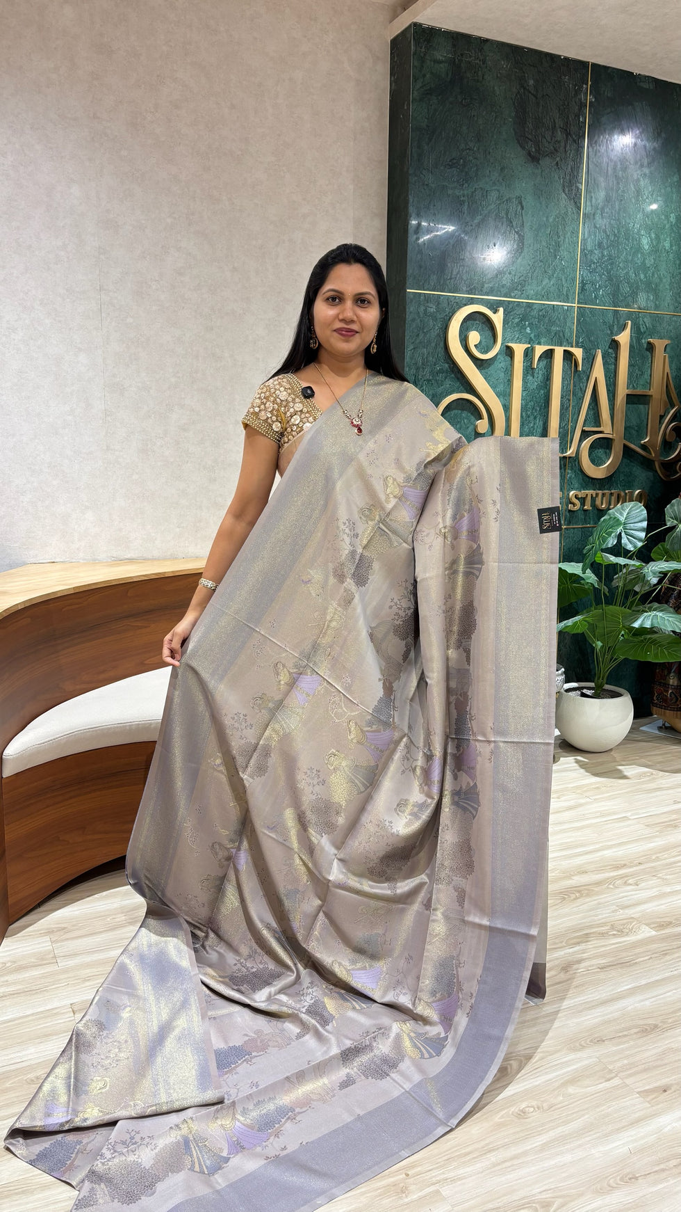 Light weight tissue blue grey – Sitah Ethnic Studio