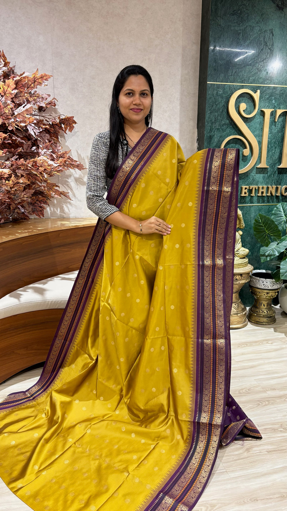 Fancy silk temple border – Sitah Ethnic Studio