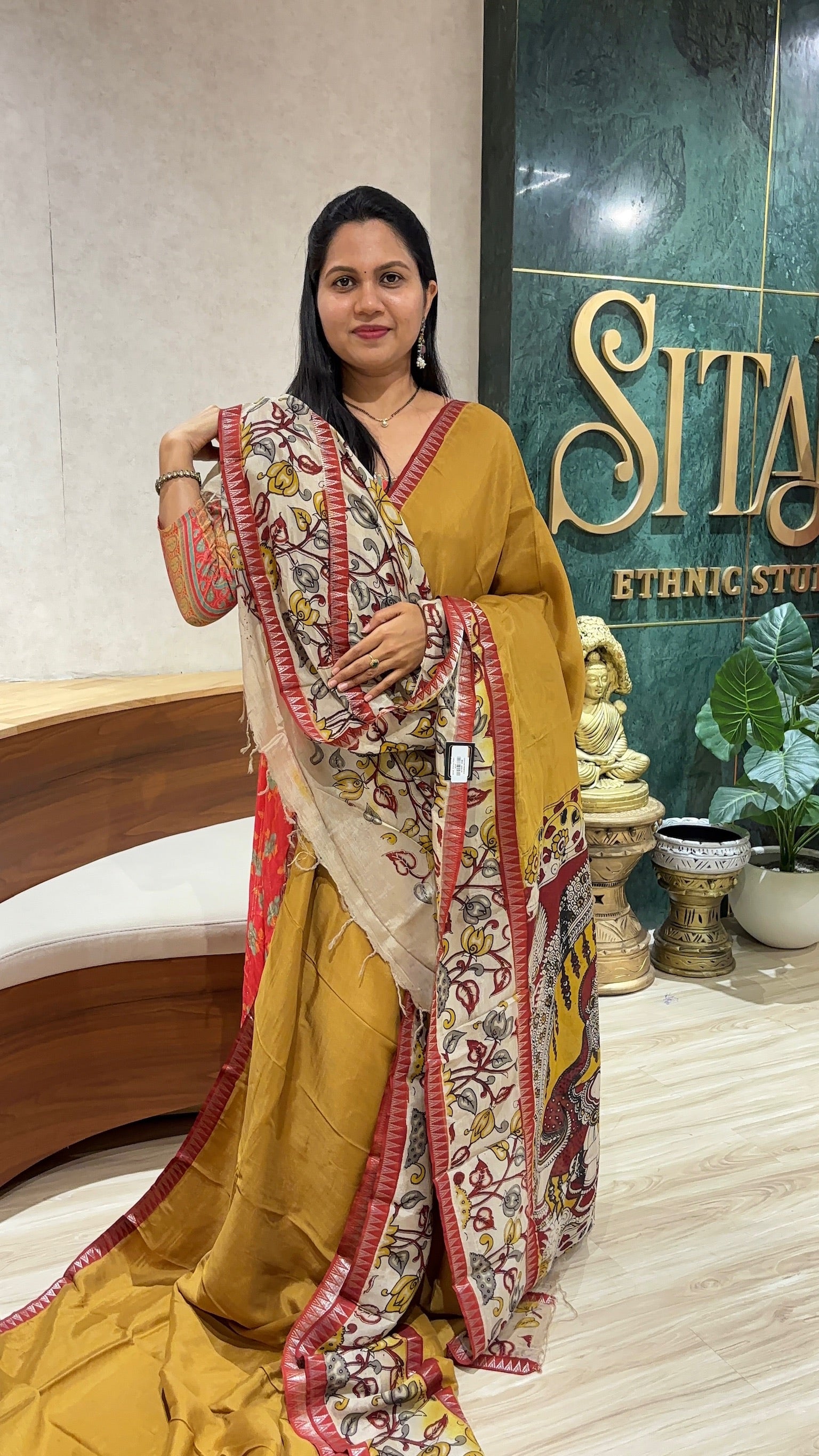 Chennur silk mustard yellow – Sitah Ethnic Studio