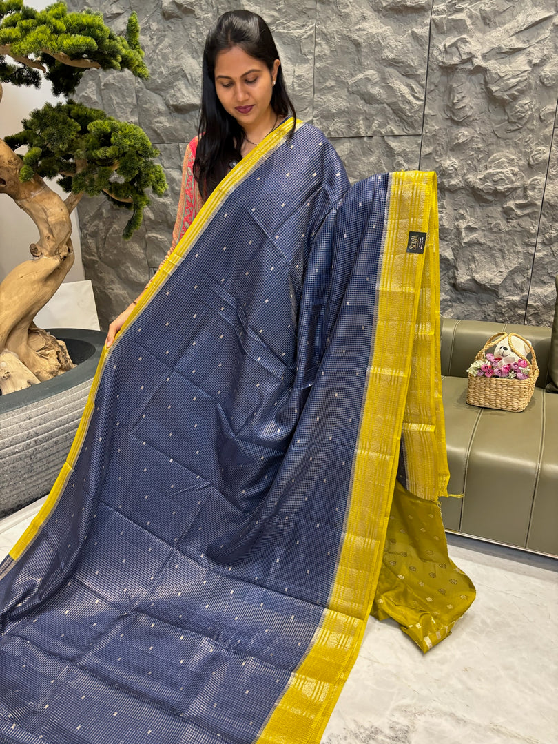 Mysore silk blue – Sitah Ethnic Studio